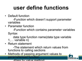 Function creation and function call in c copy | PPT