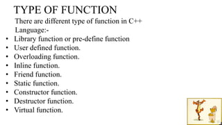 Function different types of funtion | PPT
