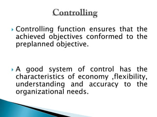 Functions of a management | PPTX