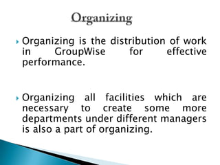 Functions of a management | PPTX