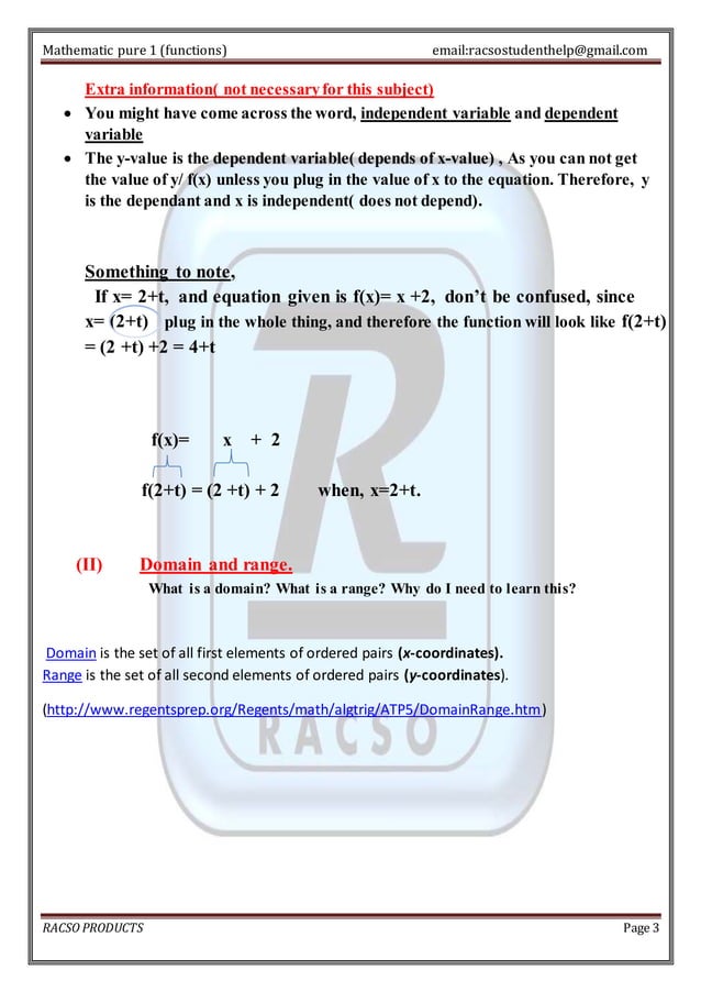 AS LEVEL Function (CIE) EXPLAINED WITH EXAMPLE AND DIAGRAMS | DOCX