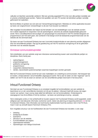 Functioneel Ontwerp - brochure | PDF