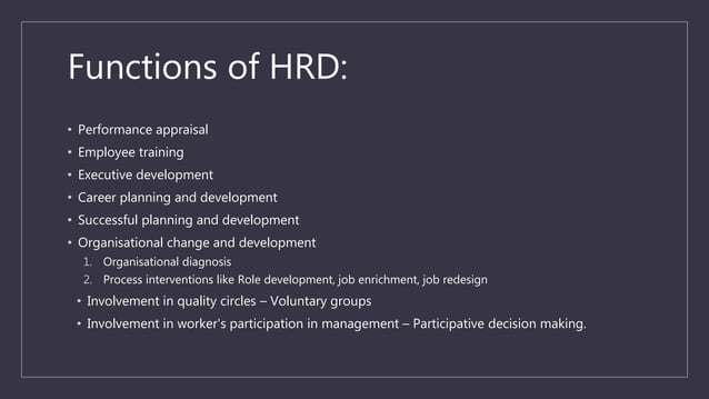 Functions, evolution and process of HRD | PPTX