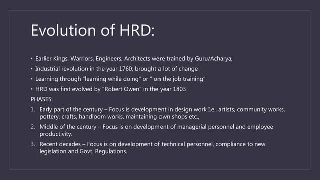 Functions, evolution and process of HRD | PPTX