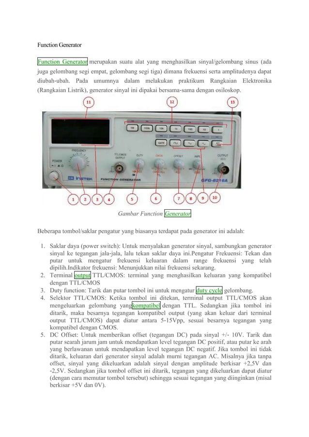 Function generator | PDF