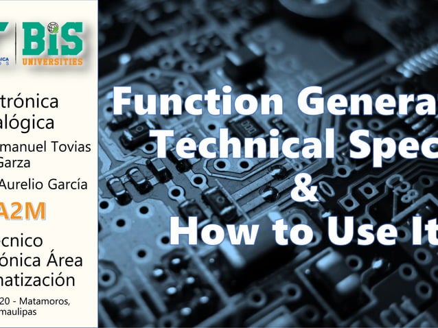 How to use a Function generator | PDF