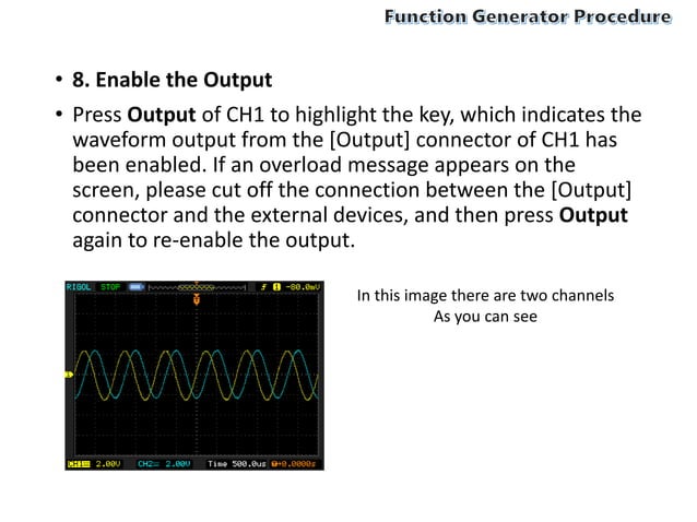 How to use a Function generator | PDF