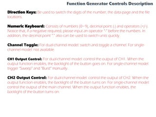 How to use a Function generator | PDF