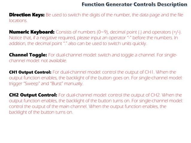 How to use a Function generator | PDF