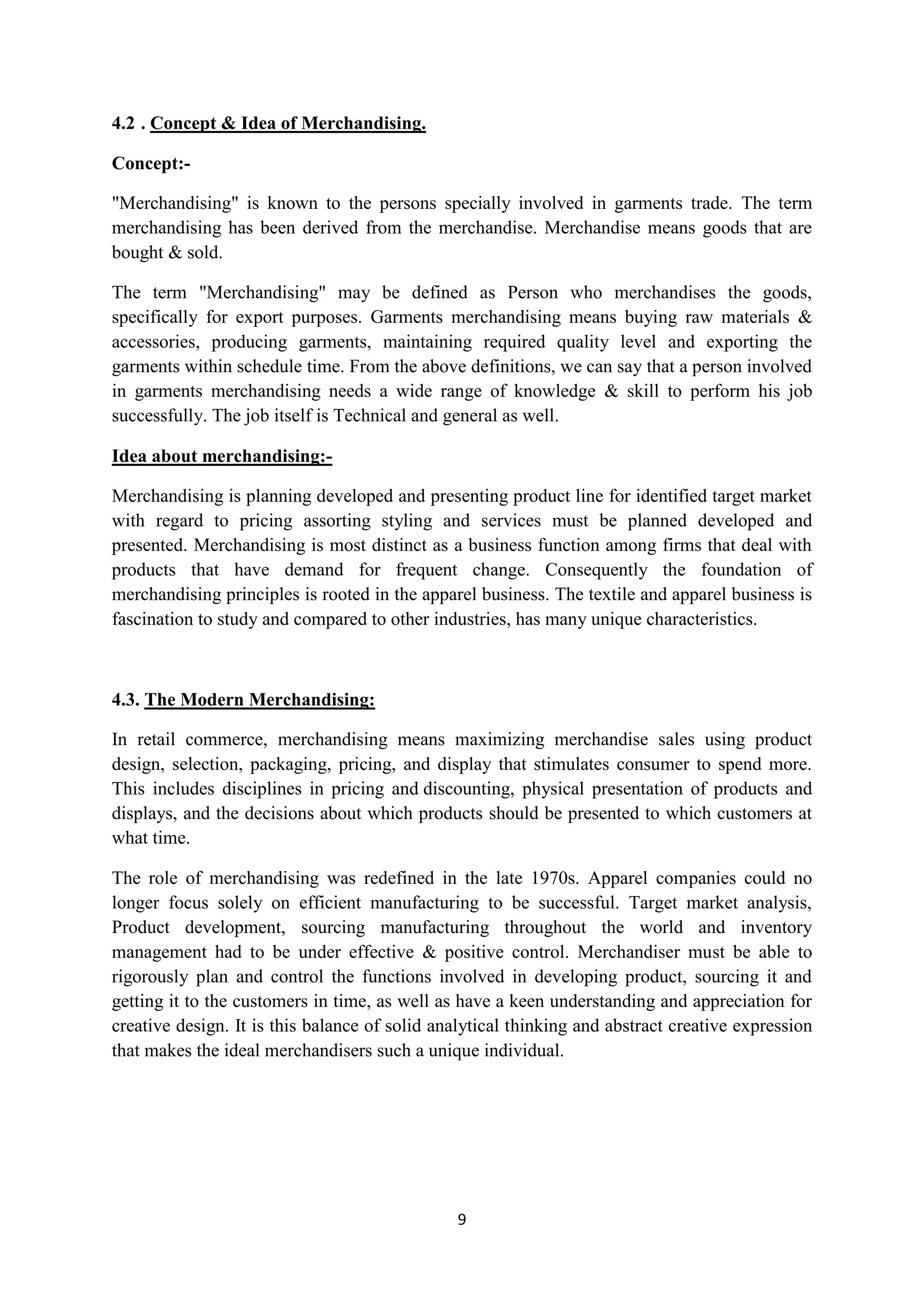 Function & importance of merchandising in apparel industry | PDF