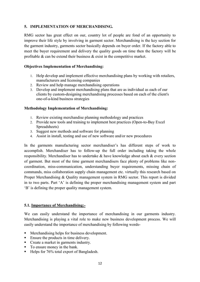 Function & importance of merchandising in apparel industry | PDF ...