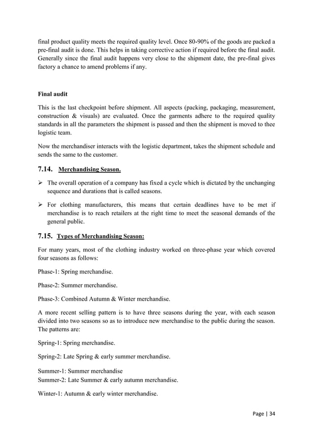 Function & importance of merchandising in apparel industry | PDF ...