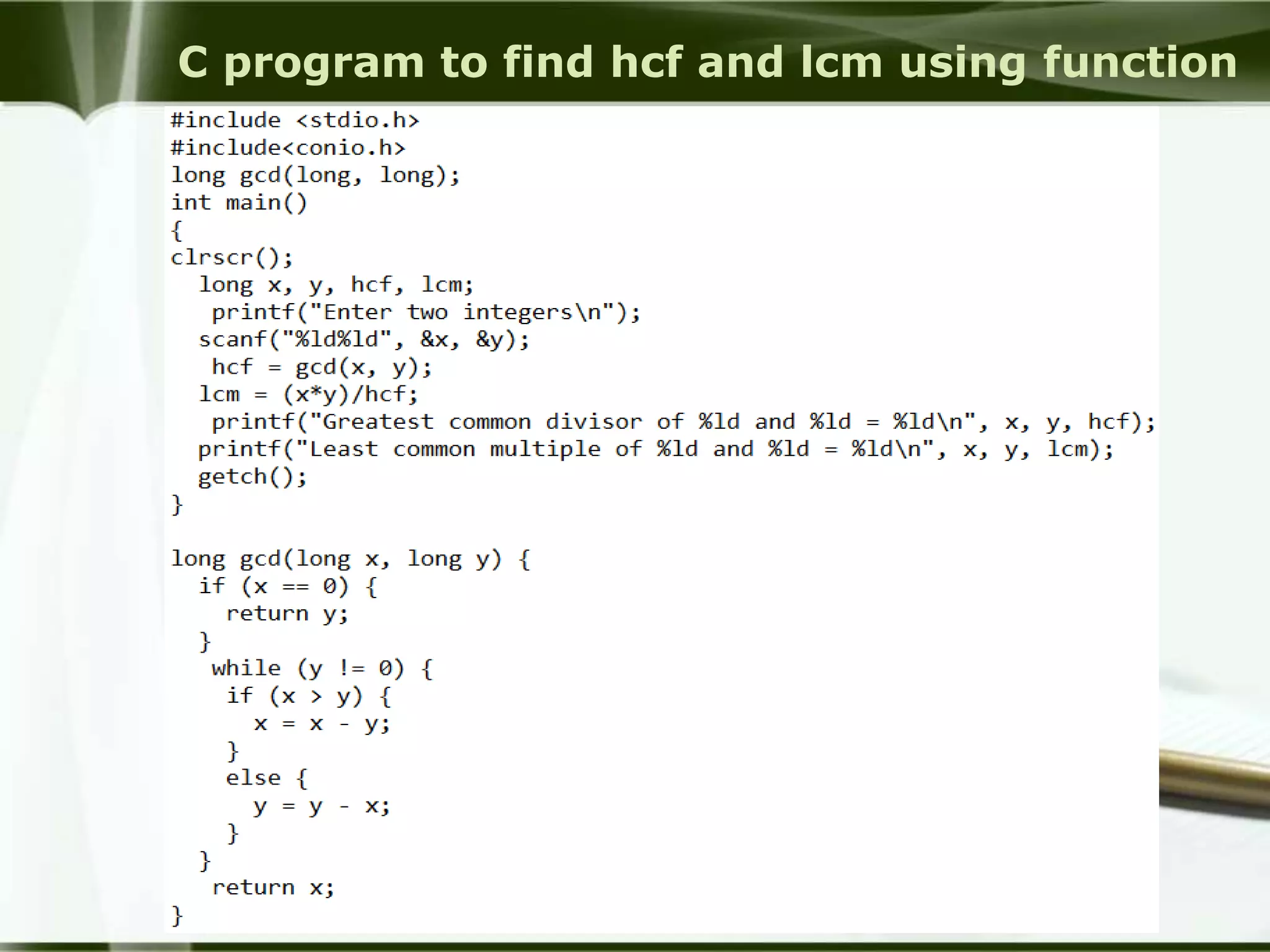 Function in c | PPTX | Programming Languages | Computing