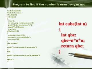 Function in c | PPTX | Programming Languages | Computing