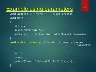 function in c | PPTX