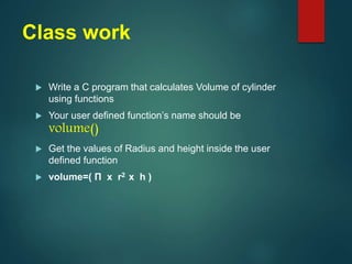function in c | PPTX