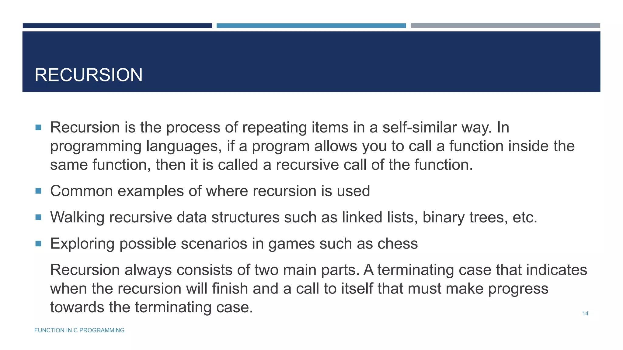 Function in c | PPSX