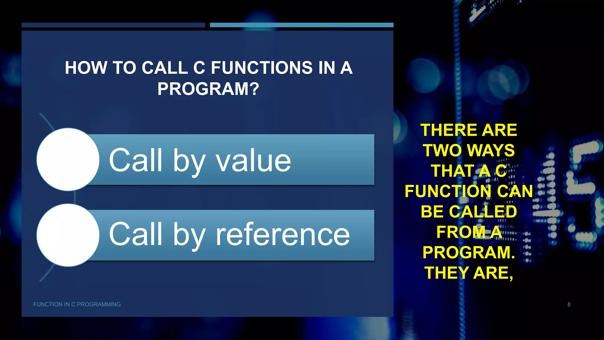Function in c | PPSX