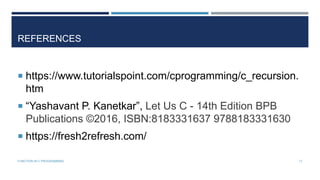 Function in c | PPSX