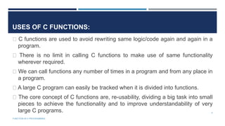 Function in c | PPSX