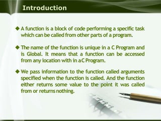 Function in c | PPT
