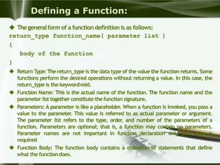 Function in c | PPT