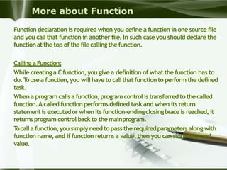 Function in c | PPT