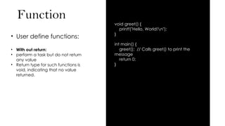 C Programming: Built-in & User-defined Functions(With Example) | PPT