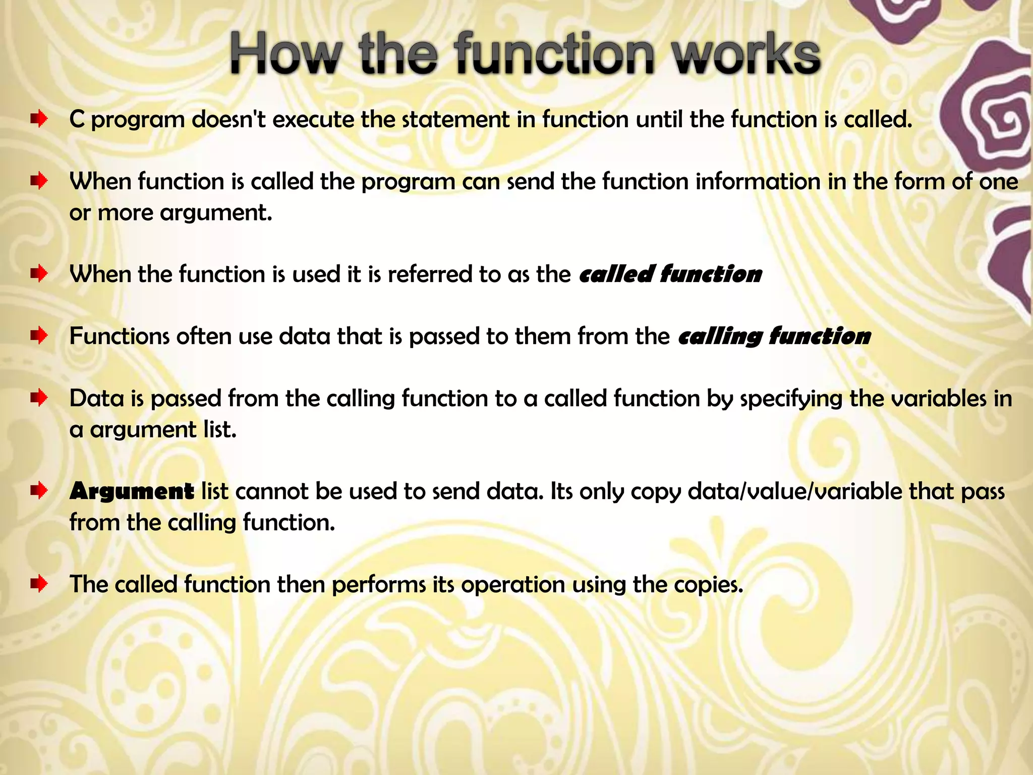 Function In C Program | Pptx