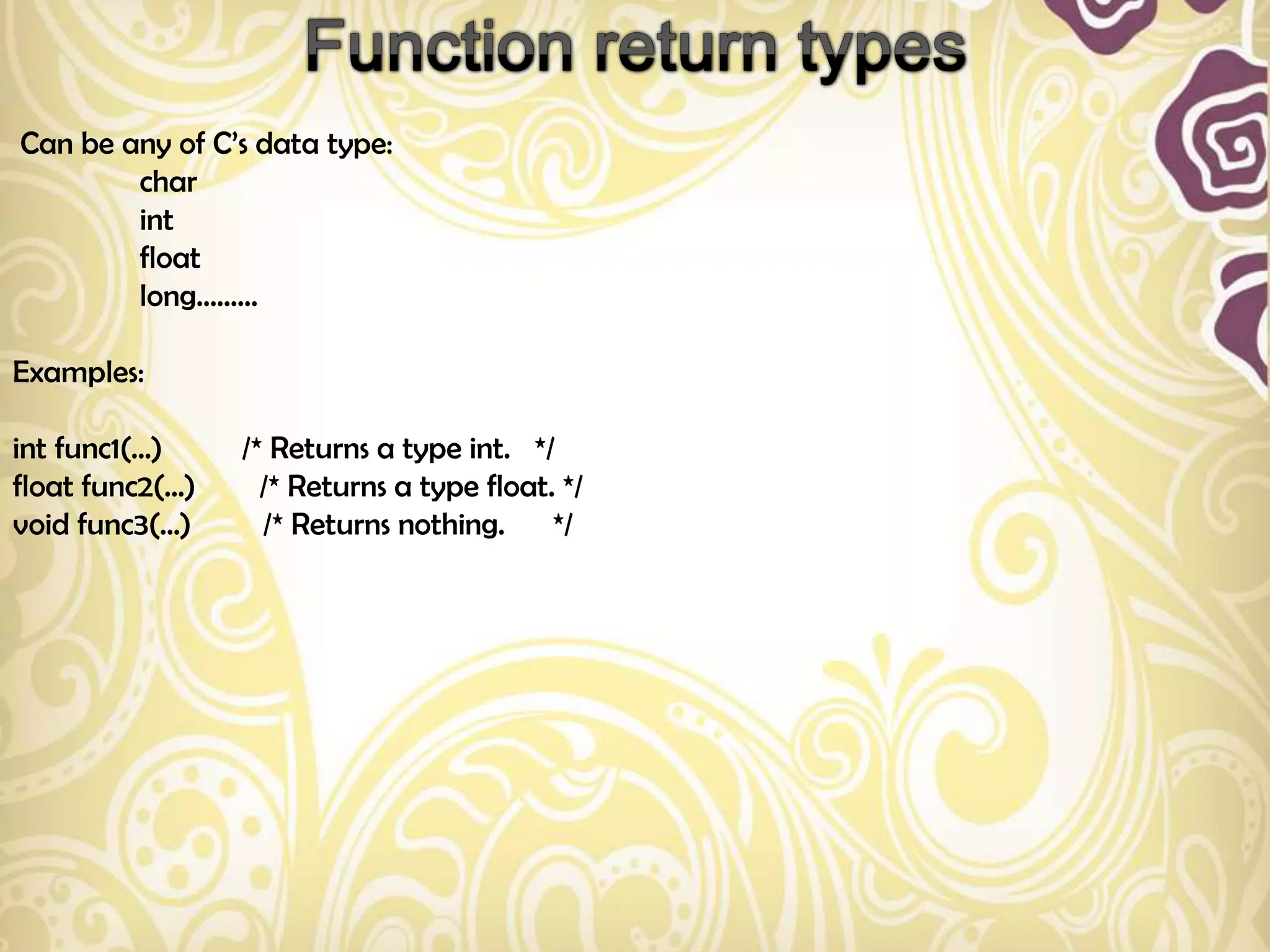 Function In C Program | Pptx