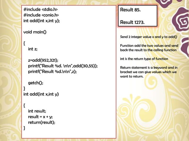 Function in C program | PPTX