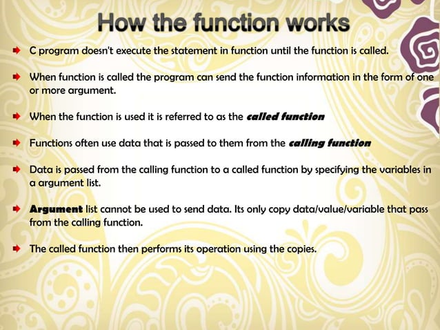 Function in C program | PPTX
