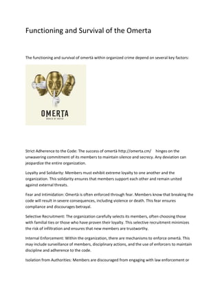 Functioning and Survival of the Omerta.pdf