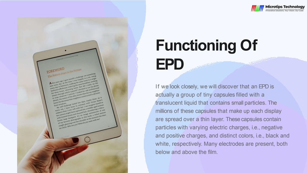 Functioning Of EPD (Electronic Paper Displays) Screen - Microtips ...