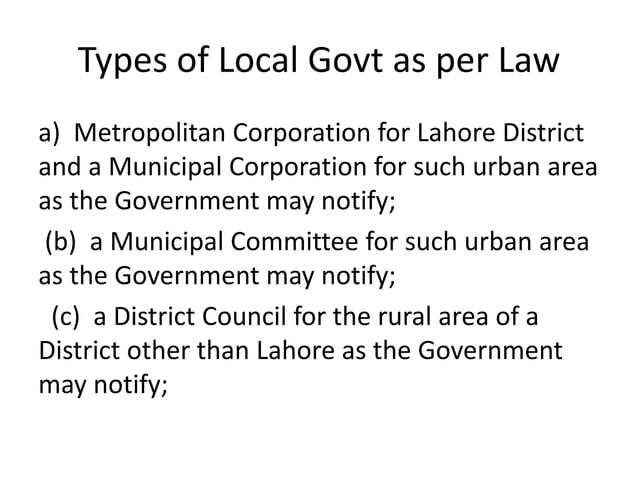 Functioning of local government | PPTX