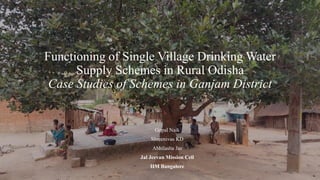 Functioning of Single Village Drinking Water Supply Schemes in Rural ...