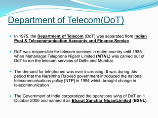 Functioning of TRAI,DoT&TDSAT IN TELECOMMUNICATION | PPTX