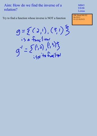 Function Inverse T | PPT