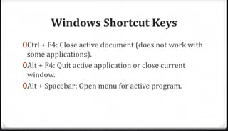 Function keys and shortcut Compiled by mark john lado | PPTX