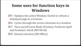 Function keys and shortcut Compiled by mark john lado | PPT