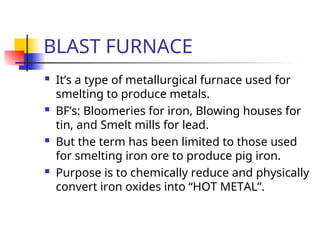 FUNCTION_OF_BLAST_FURNACE Operations.ppt