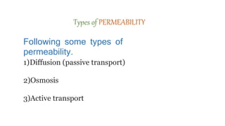 Function of cell membrane and permeability | PPTX
