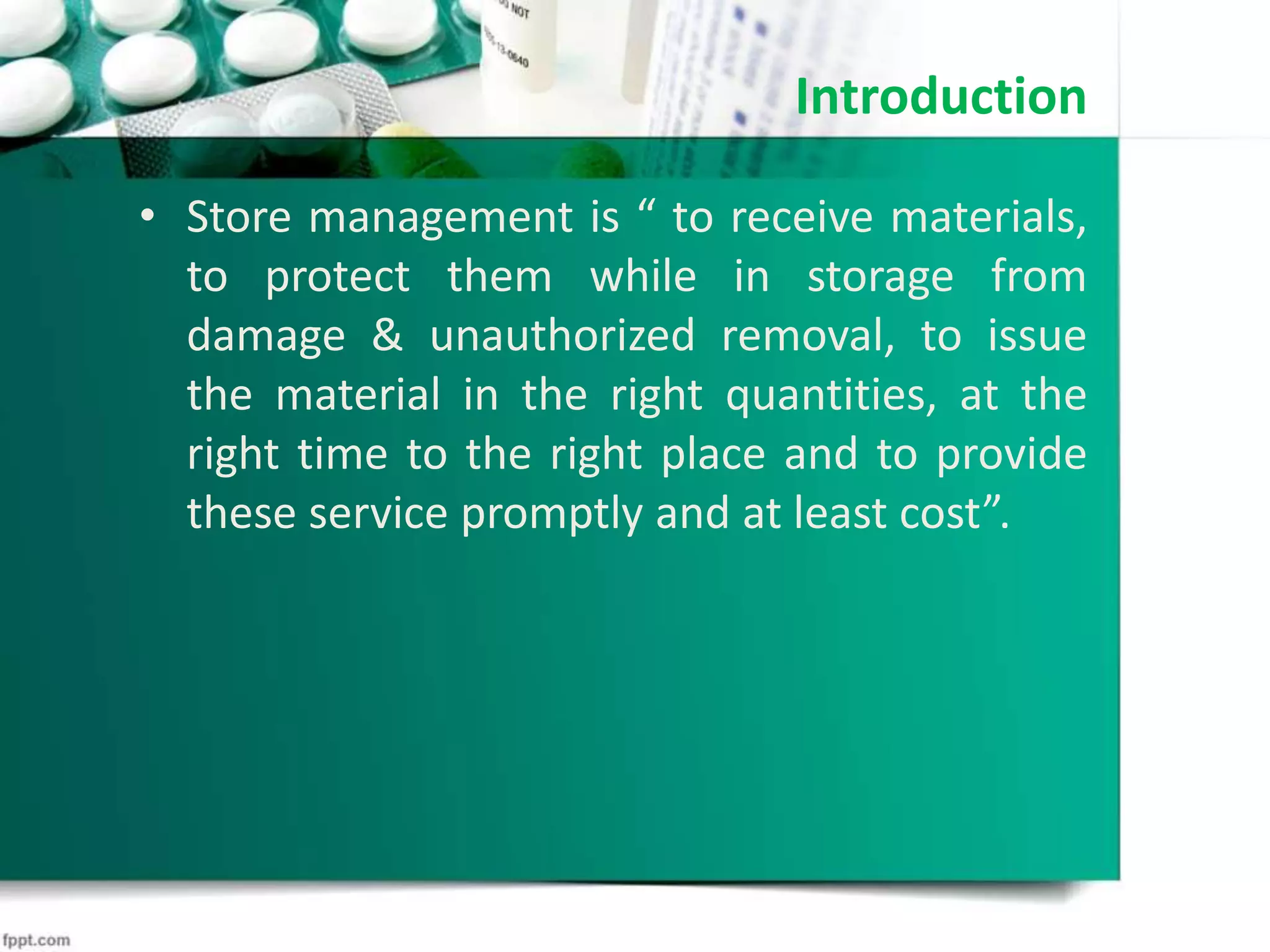 Function of drug store management & coding methods | PPTX