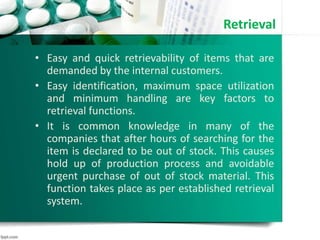 Function of drug store management & coding methods | PPTX