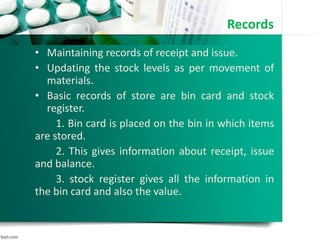 Function of drug store management & coding methods | PPTX
