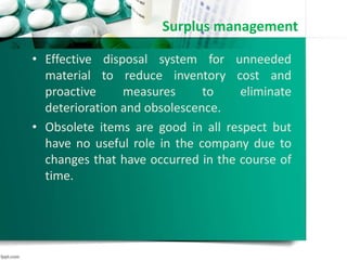 Function of drug store management & coding methods | PPTX