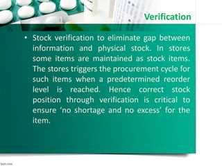 Function of drug store management & coding methods | PPTX