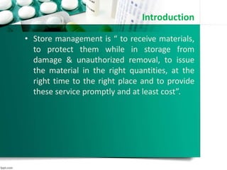Function of drug store management & coding methods | PPTX