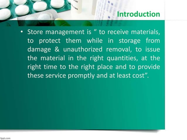 Function of drug store management & coding methods | PPTX