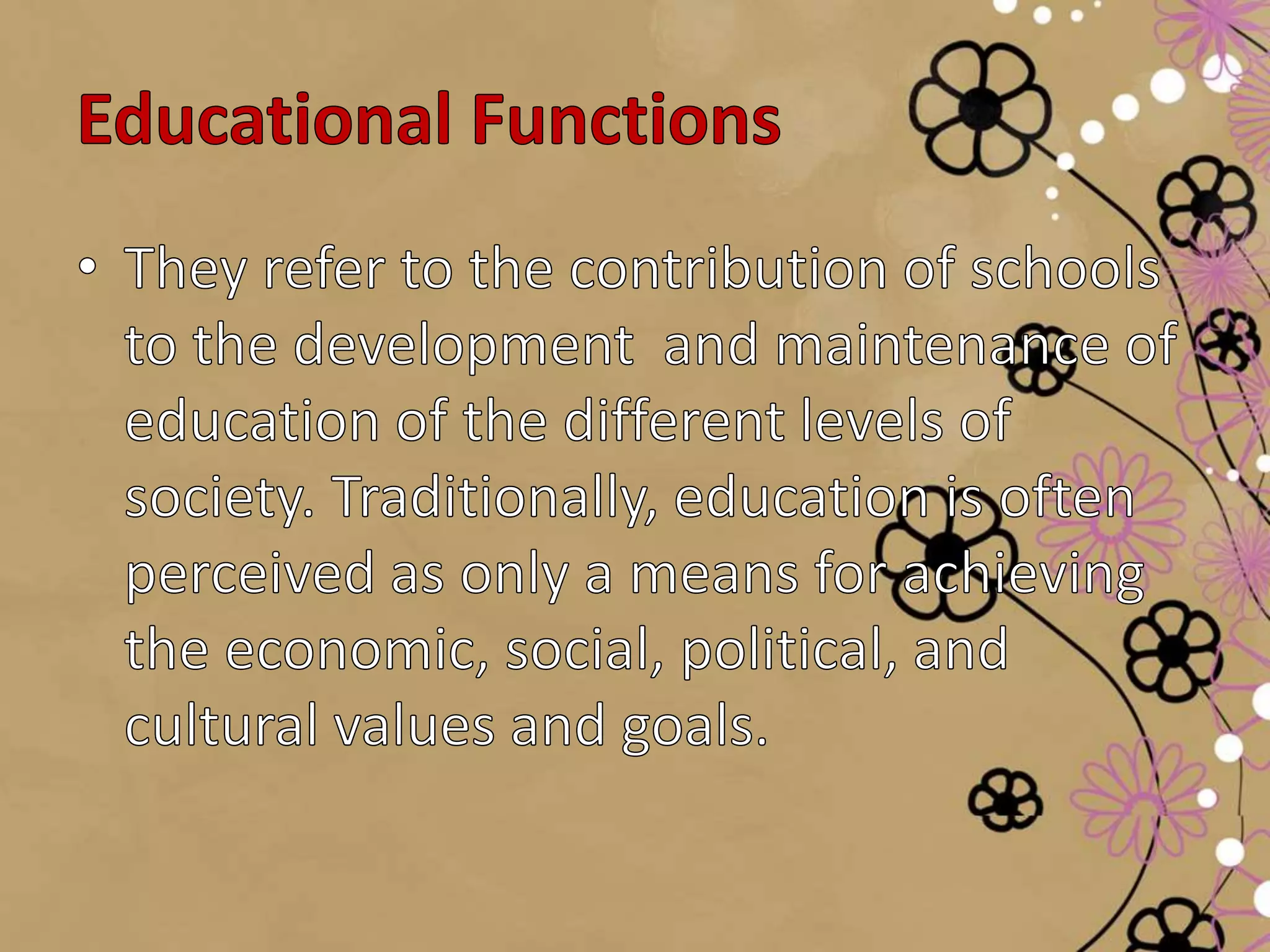 Function of Education in the Society | PPTX
